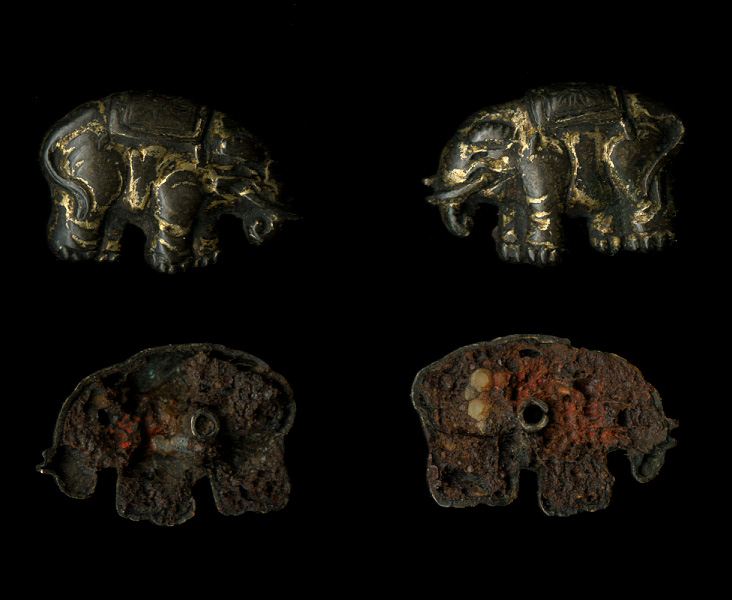 Japanese Sword Menuki - Rare Elephant Menuki Perhaps Ezo